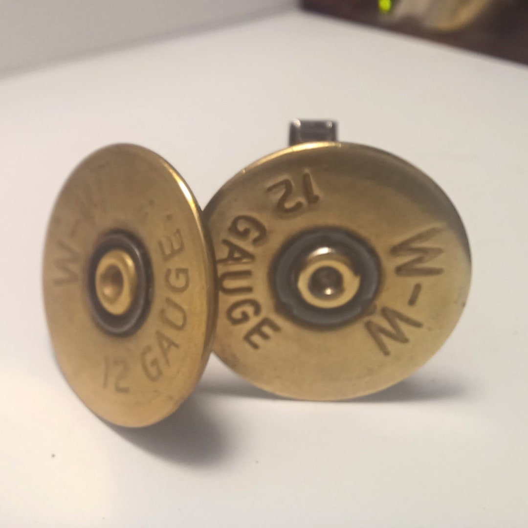 Vintage Brass 12 Gauge Shotgun Shell Ends Cufflinks - Etsy