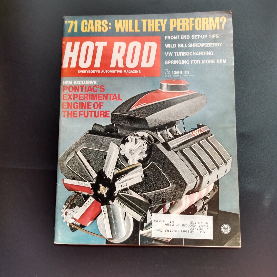 Vintage HOT ROD Magazine October 1970 Great Gift for Dad and Grampa. Original Price 75 Cents - Etsy