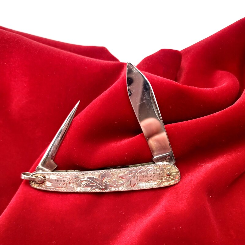 Silver Pocket Knife - Etsy