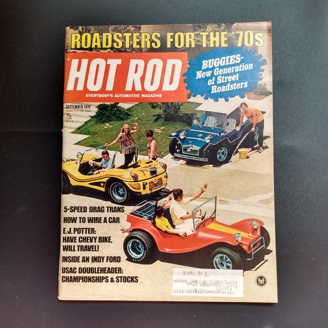 Vintage HOT ROD Magazine September 1970 Great Gift for Dad and - Etsy
