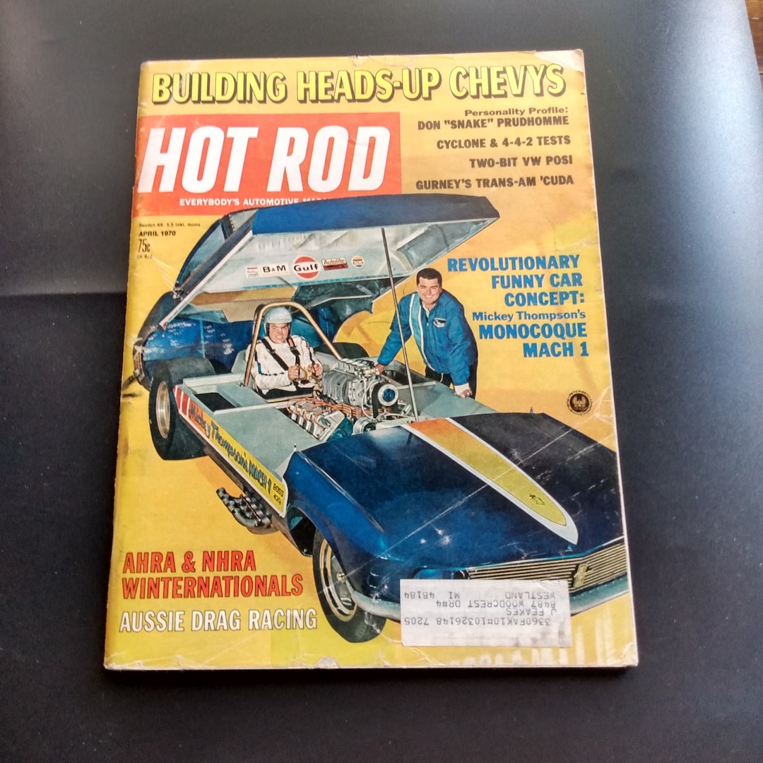 Vintage HOT ROD Magazine April 1970 Great Gift for Dad and Grampa. Original Price 75 Cents - Etsy