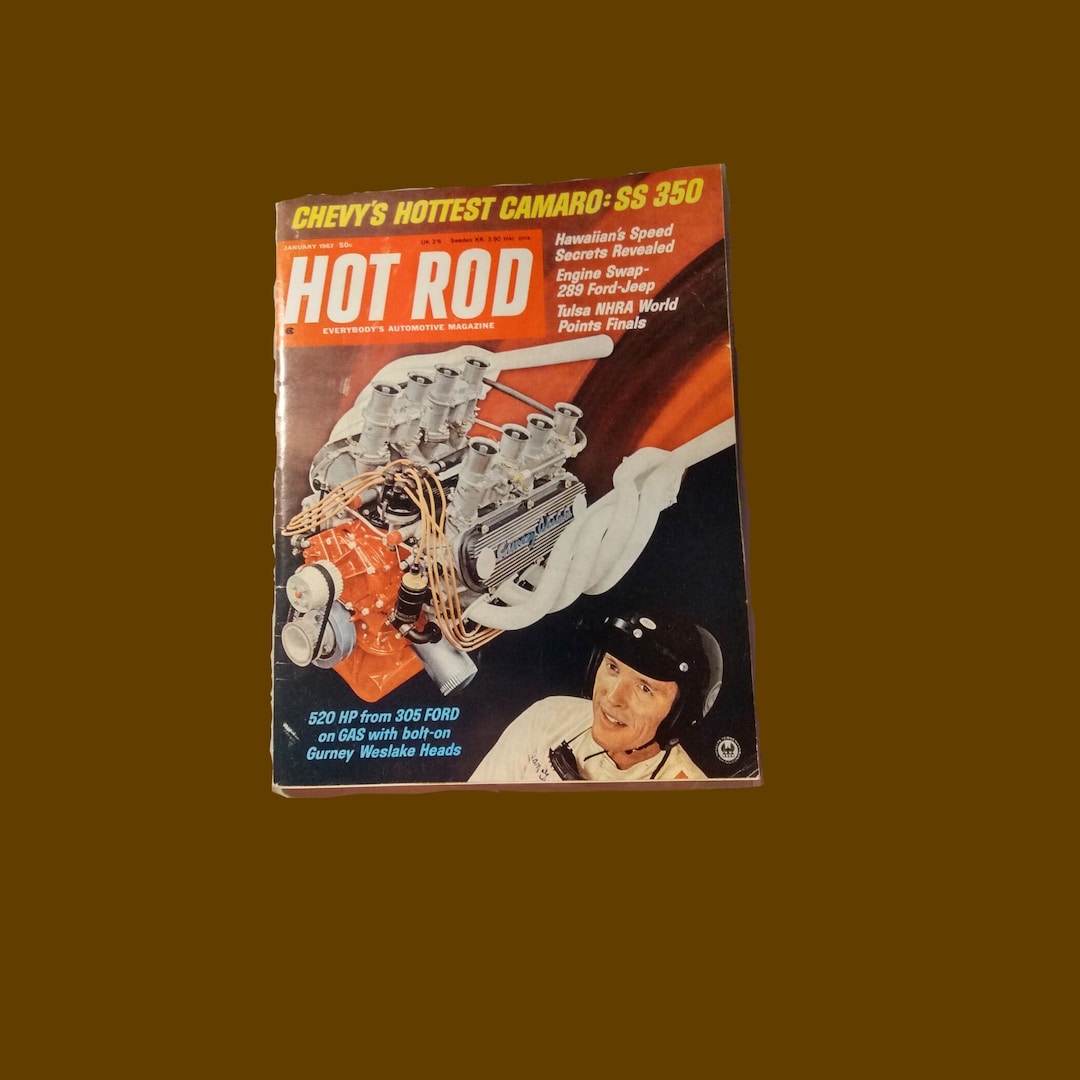 Vintage HOT ROD Magazine January 1967 Great Gift for Dad and - Etsy