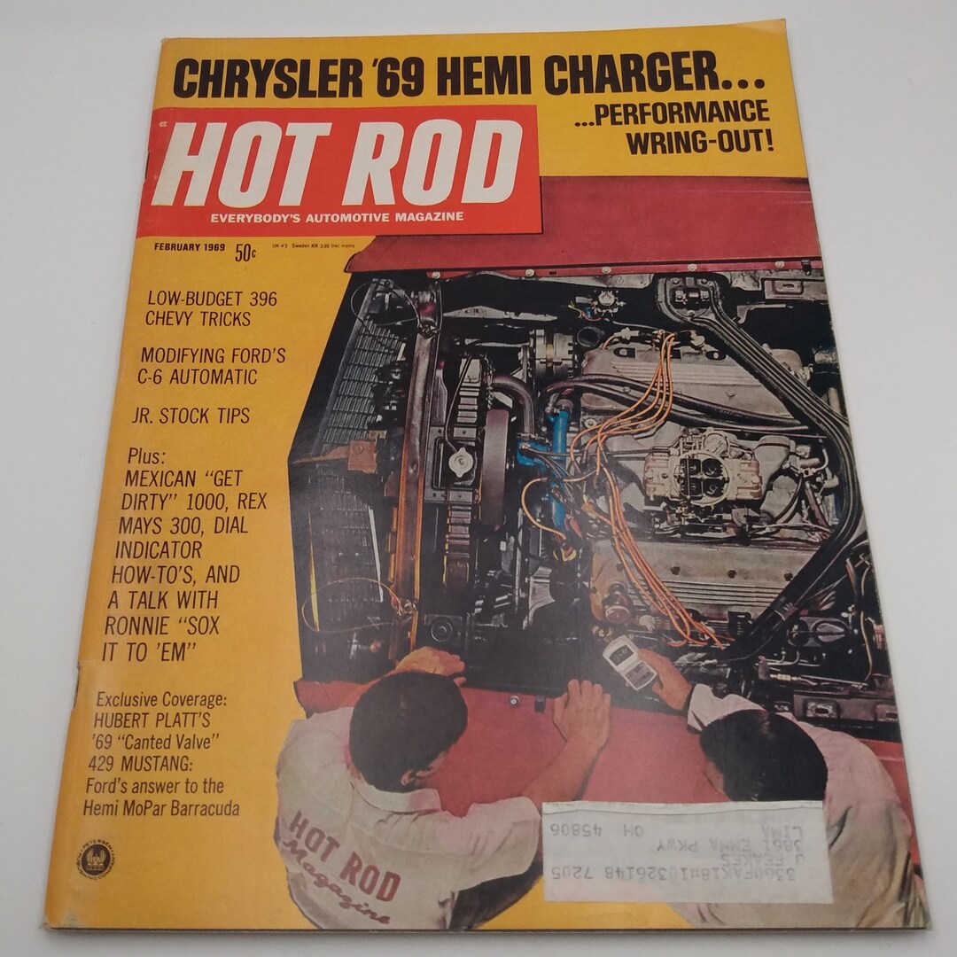 Vintage HOT ROD Magazine February 1969 Great Gift for Dad and - Etsy