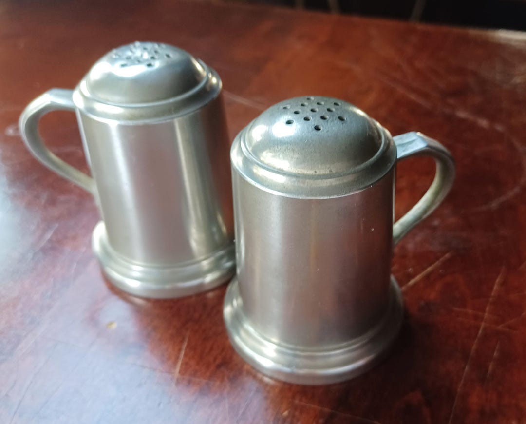 Vintage WEB Pewter Tankard Salt and Pepper Shakers - Etsy