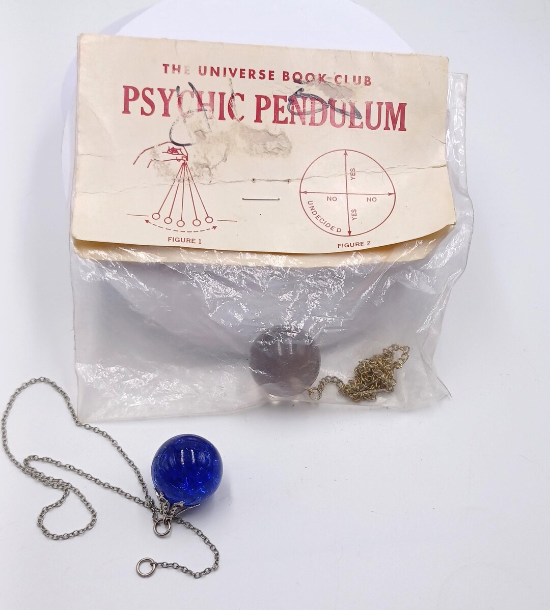 Psychic Pendulum -vintage in Package Glass on Chain Pendulum Plus an Extra Cobalt - Etsy