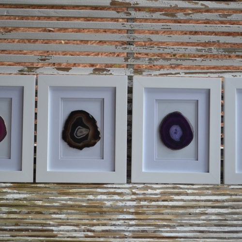 Geode Wall Art Agate Print Mineral Photography Set of 2 | Etsy