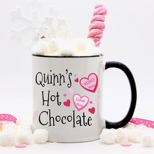 Personalized Candy Hearts Valentines Hot Chocolate Mug for Kids Custom ...