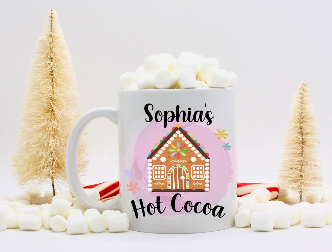 Personalized Gingerbread House Hot Chocolate Mug | Gingerbread Party ...