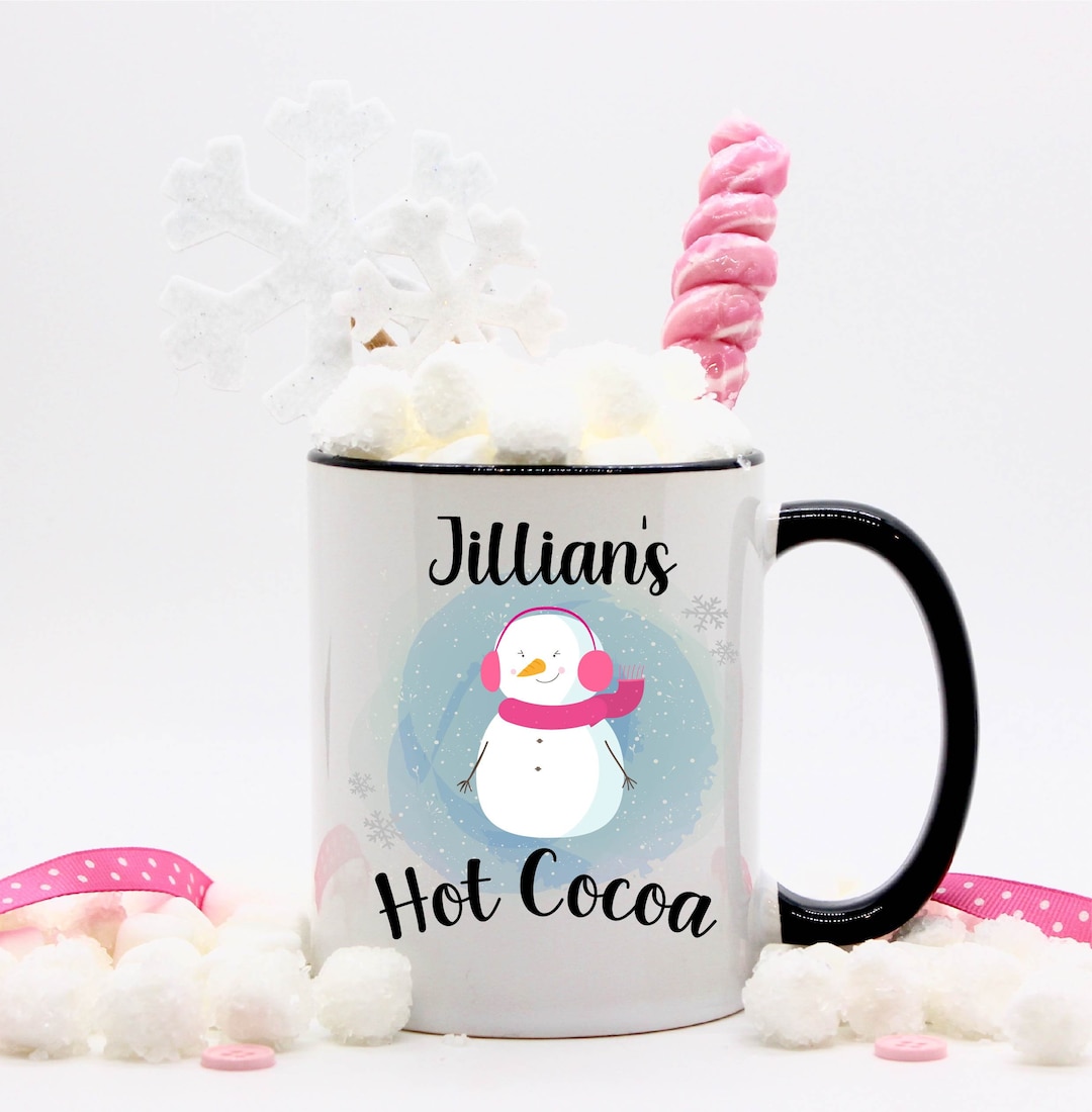 Personalized Snowman Hot Cocoa Mug for Kids | Snowman Hot Chocolate ...