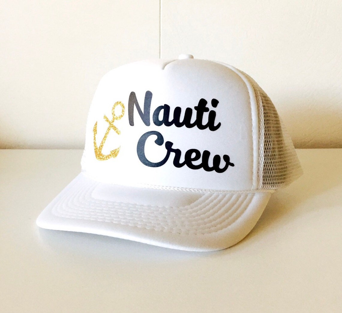 Nauti Crew Hat Nauti Crew Nauti Birthday Party Hats for - Etsy