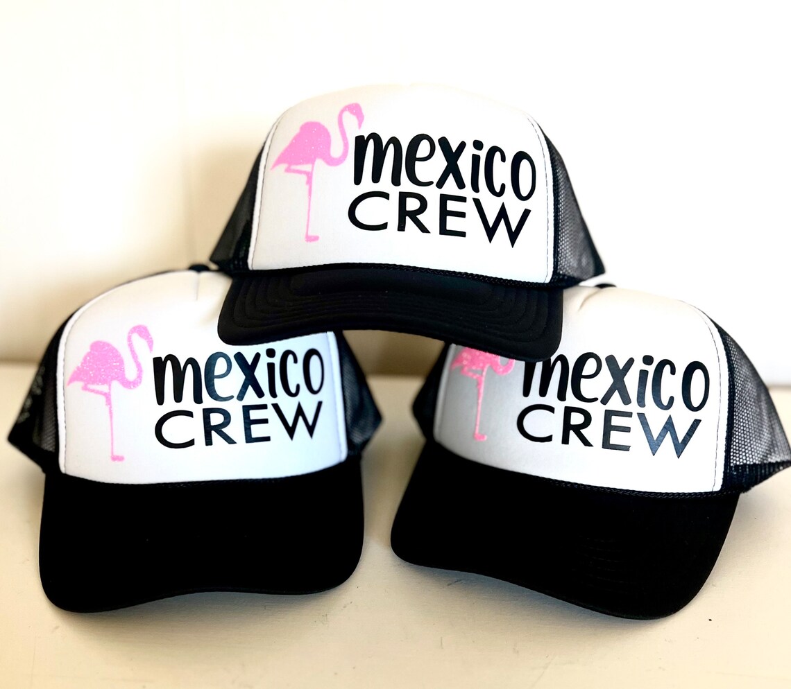Cute Matching Hats for Group Vacations to Mexico | Mexico Crew Hats ...