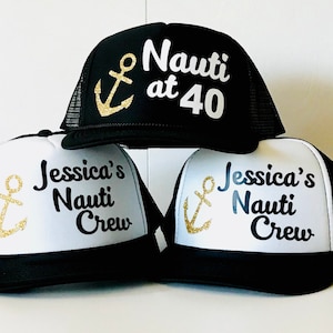 Nauti Crew Hat | Nauti Crew | Nauti Birthday Party | Hats for Cruises ...