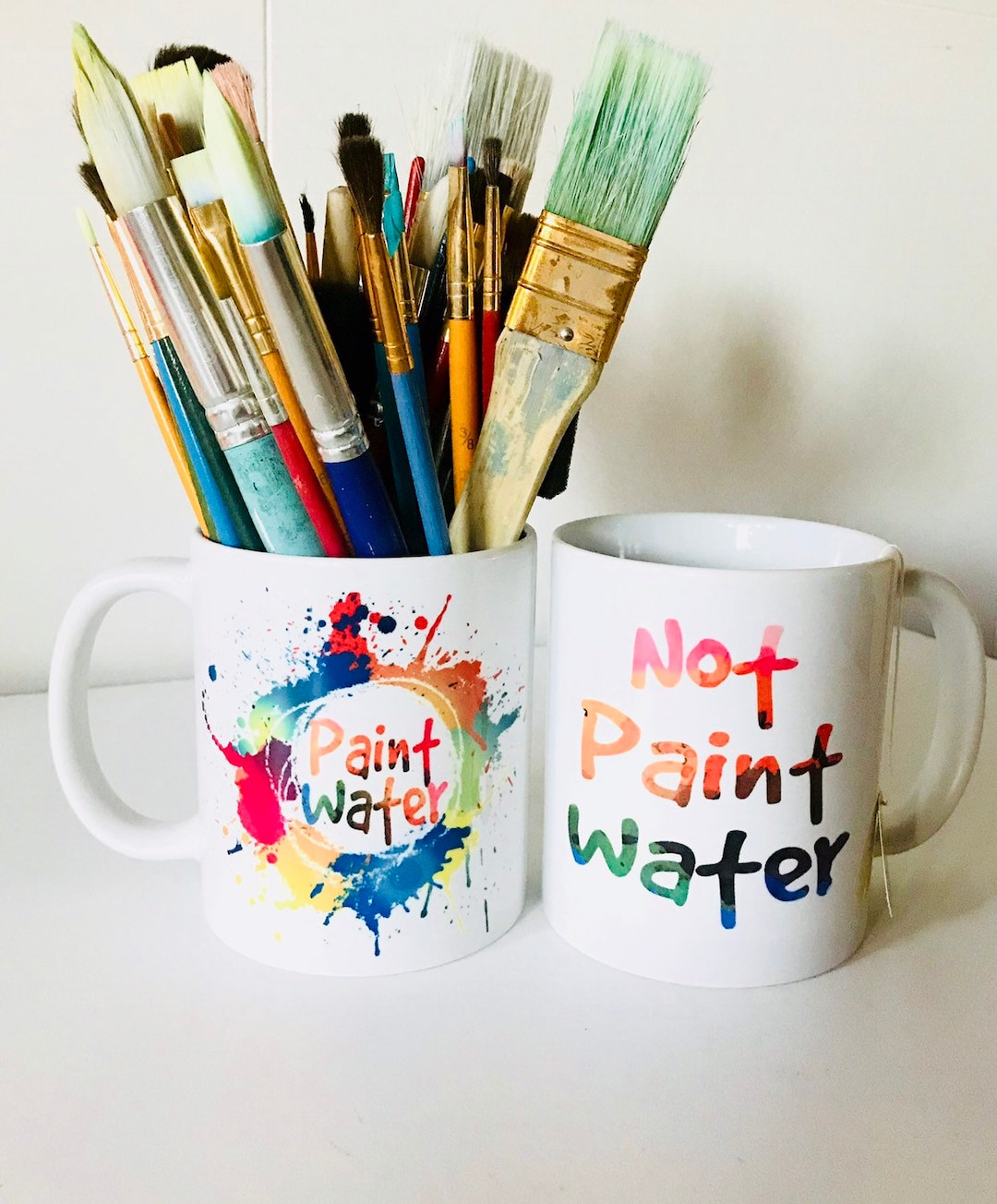 Paint Water and Not Paint Water Coffee Mug Set | Gifts for Painters ...