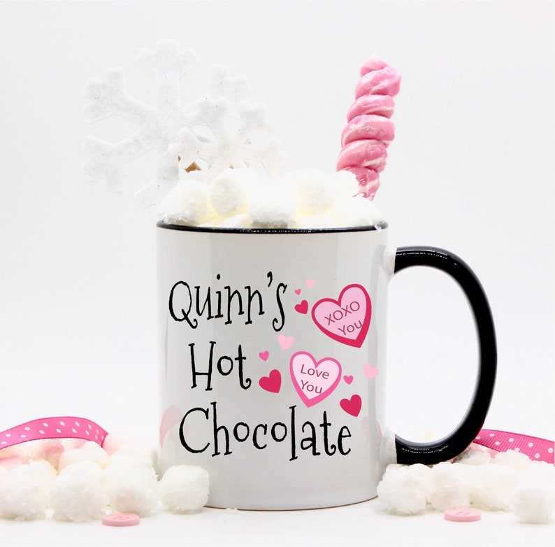 Personalized Candy Hearts Valentines Hot Chocolate Mug for | Etsy