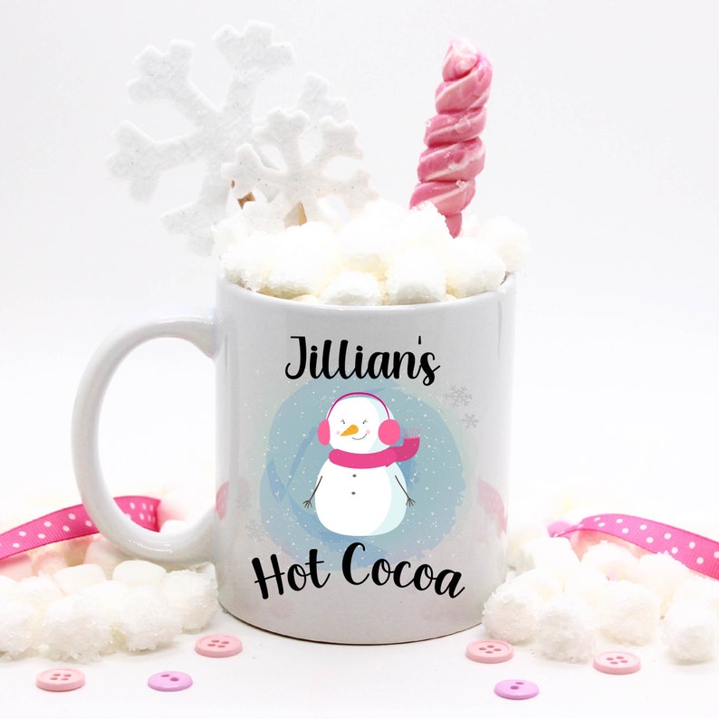 Personalized Snowman Hot Cocoa Mug for Kids | Snowman Hot Chocolate ...
