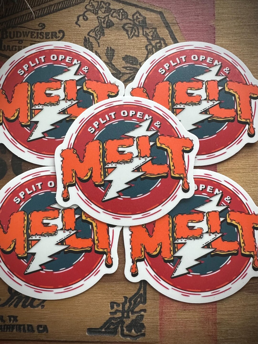 Phish Inspired Split Open and Melt Bolt Mash up Stickers Slaps - Etsy