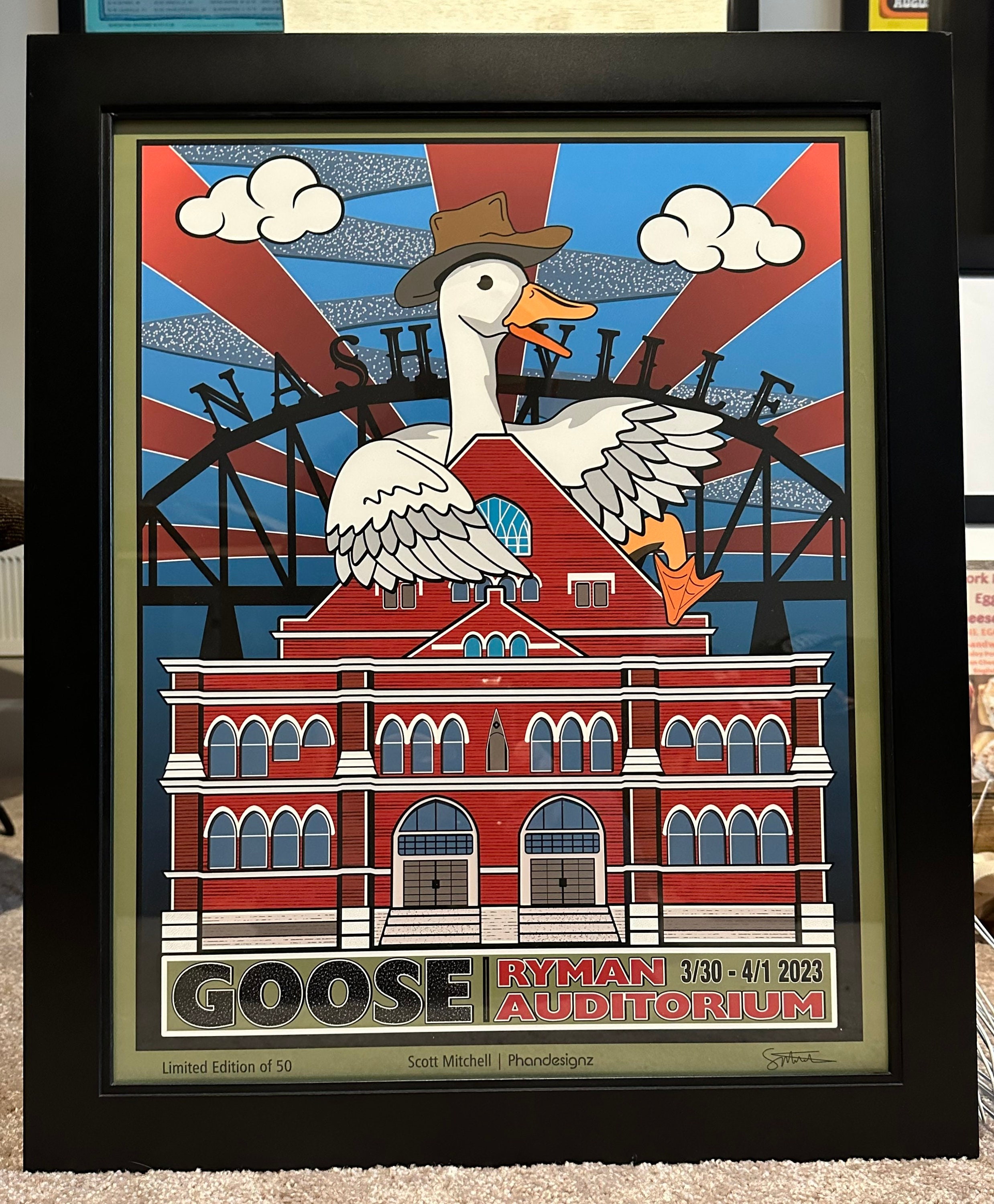 Goose Band Inspired Ryman Auditorium 2023 Show Fan Art Concert Poster Designed & Sold By Manatee ...