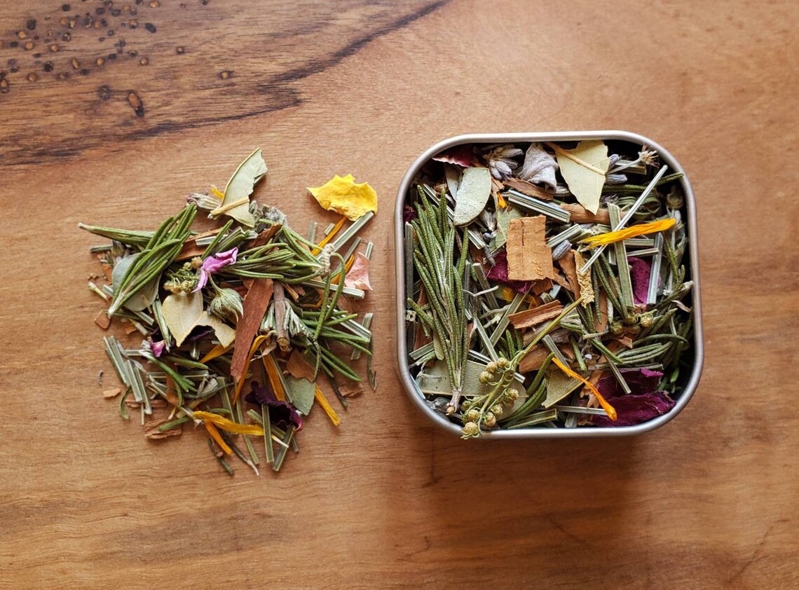 Loose Incense, Herbal Blend, Rosemary, Lavender, Cinnamon, Rose ...