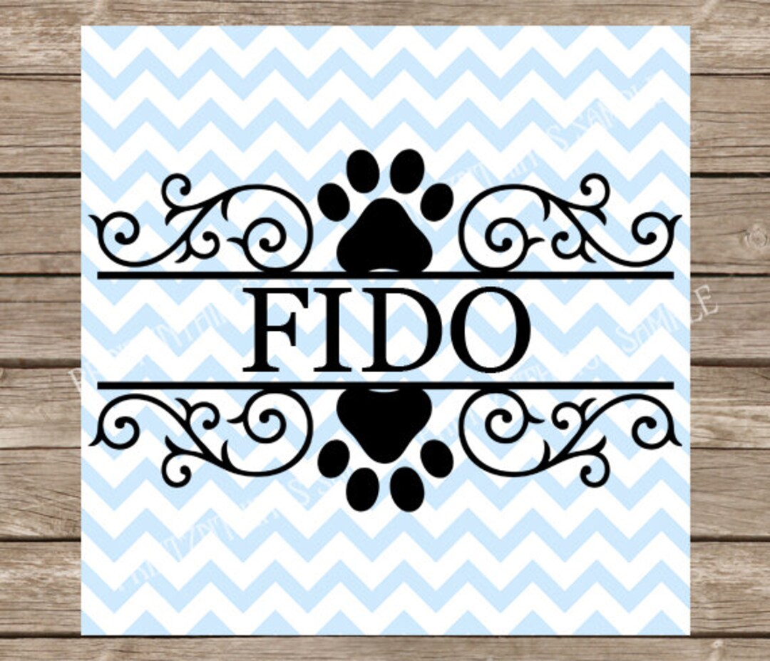 Dog Svg, Dog Monogram Svg, Pet Svg, Monogram Svg, Paw Print Svg, Paw ...