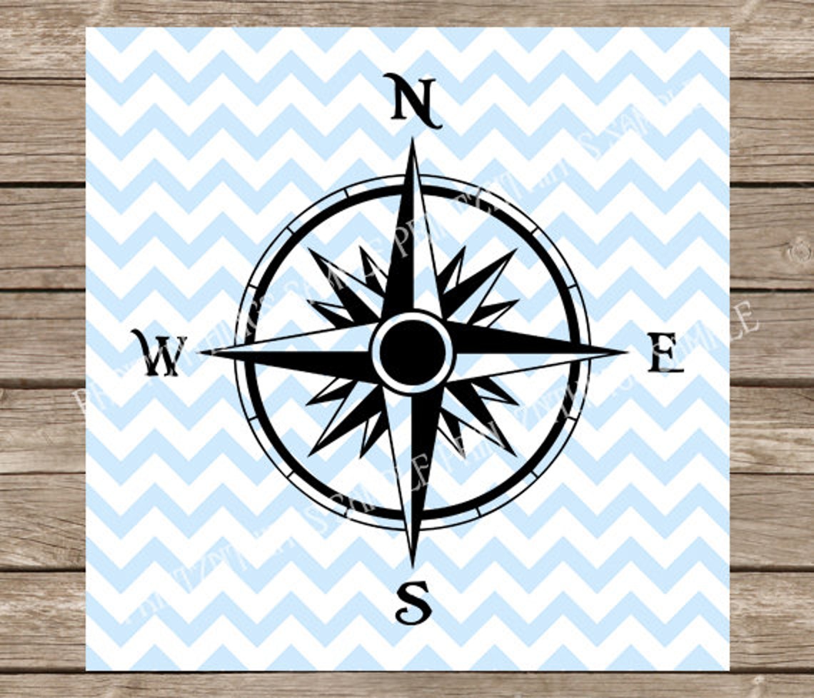 Compass SVG Pirate Svg Files Dxf Nautical Svg Compass Clipart | Etsy