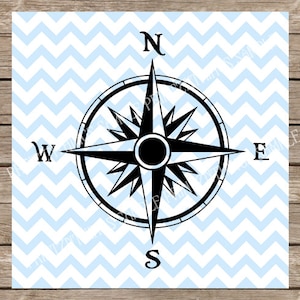 Compass SVG Pirate Svg Files Dxf Nautical Svg Compass Clipart Ocean Svg ...