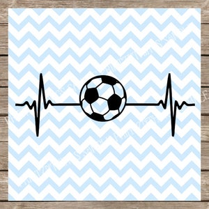 Soccer Svg Sports Svg Soccer Ball Svg Heartbeat Svg Svg - Etsy