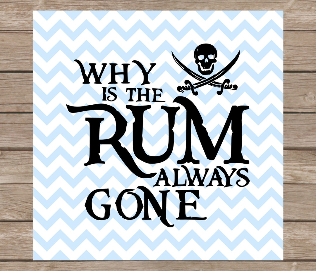 Pirate Svg, Why is the Rum Always Gone, Jack Sparrow Pirates of the ...