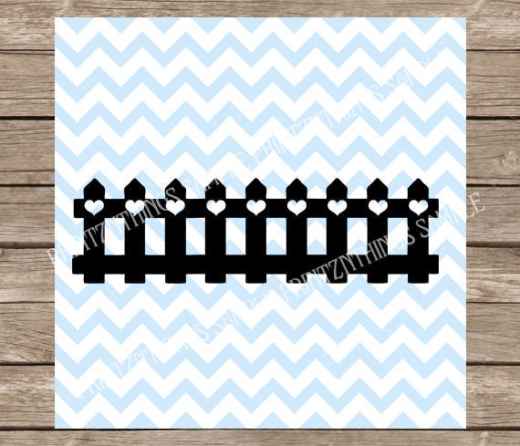 Picket Fence Svg Fence SVG Fence With Hearts Svg Country Svg | Etsy