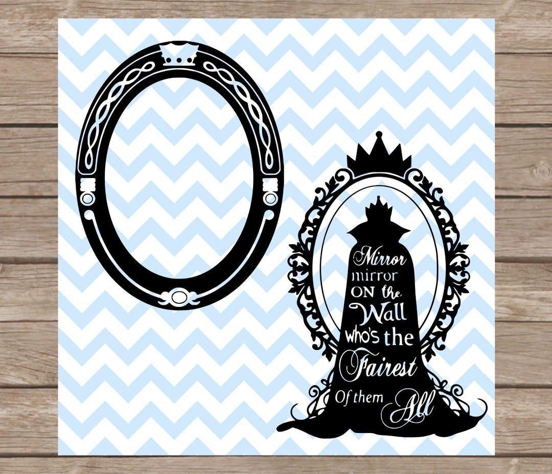 Magic Mirror SVG Evil Queen Mirror Frame Snow White Cutting Files ...
