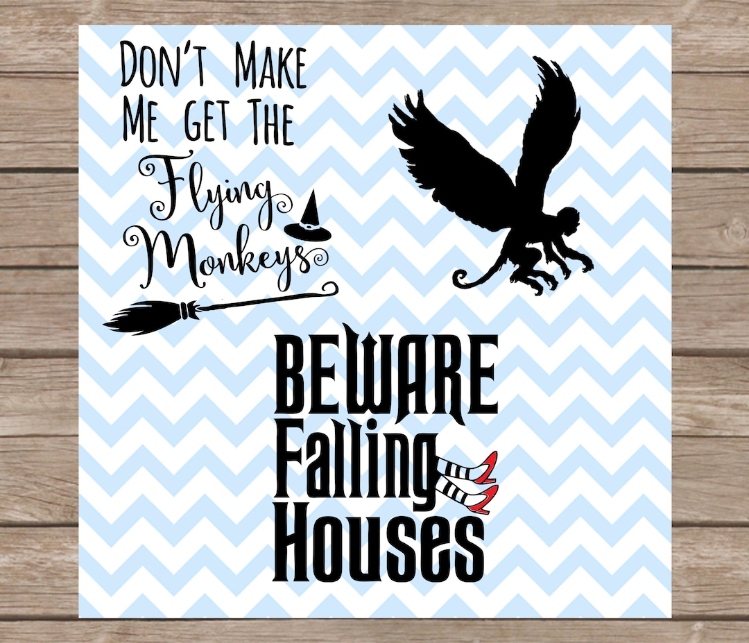 Wicked Witch Flying Monkey SVG, Wizard of Oz Halloween Cut File for ...
