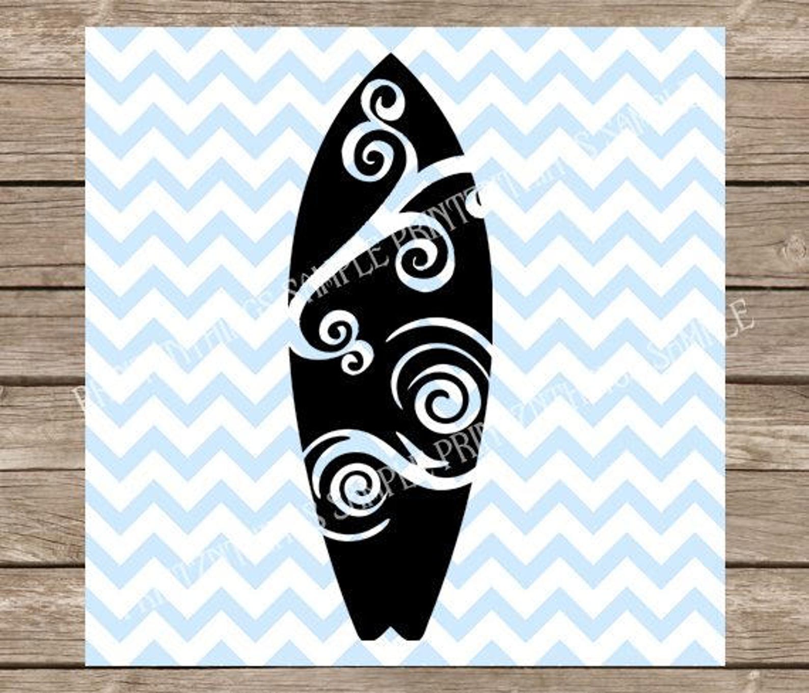 Surfboard Svg Summer SVG File DXF Beach Svg Files Sun SVG | Etsy