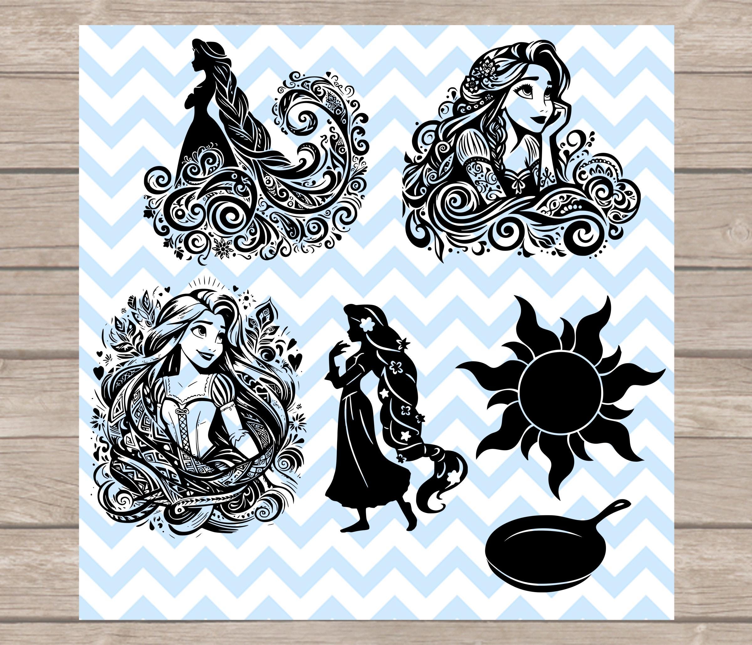 Rapunzel Princess SVG Bundle Pack, PNG Tangled Clipart Bundle - Etsy