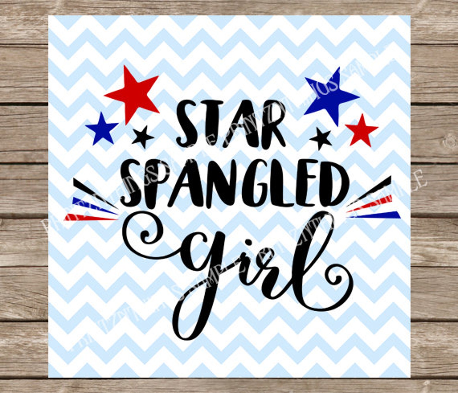 Star Spangled Girl Svg July Fourth Svg 4th of July Fourth | Etsy