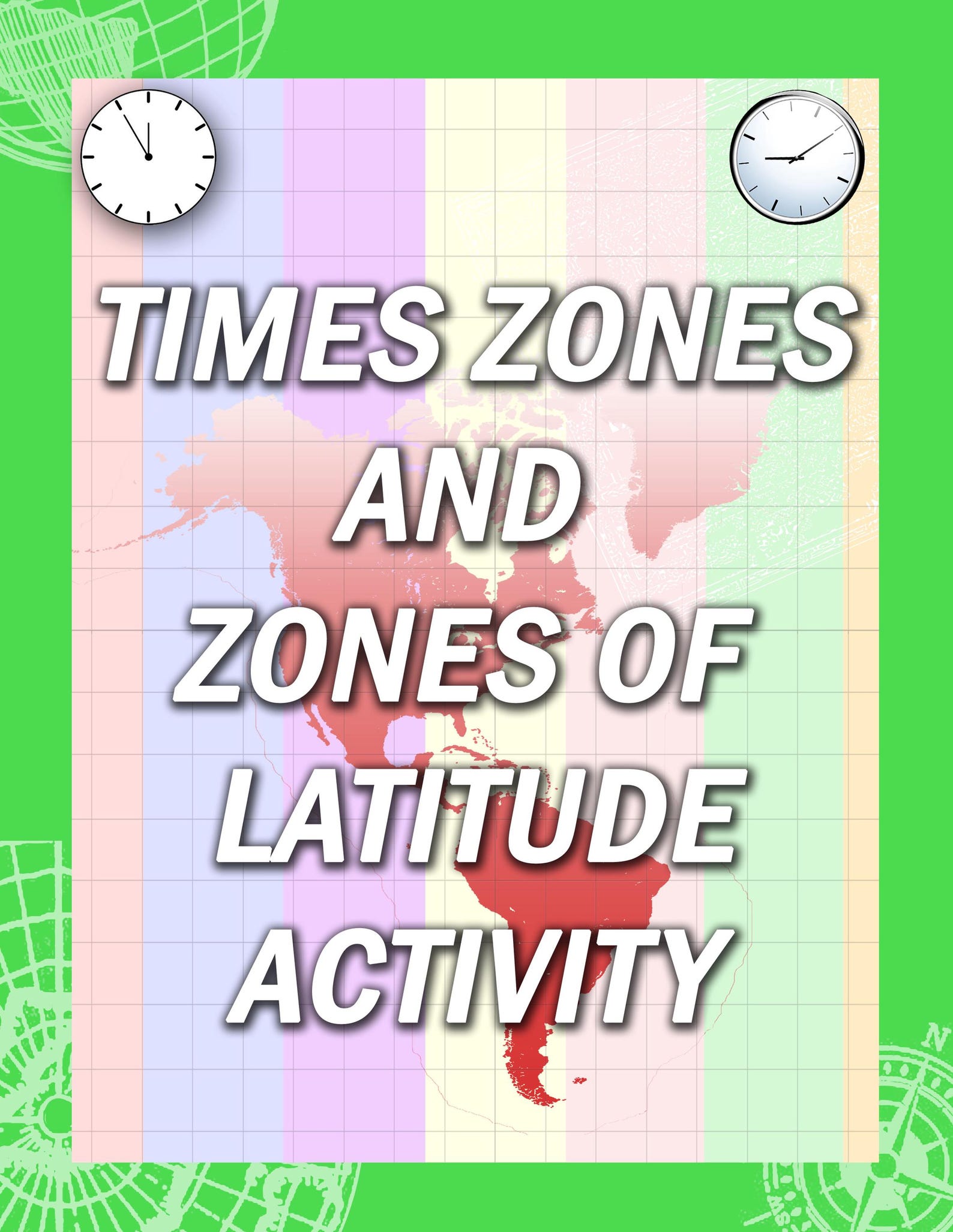World Time Zones Activity - Fun & Educational Geography Worksheet for ...