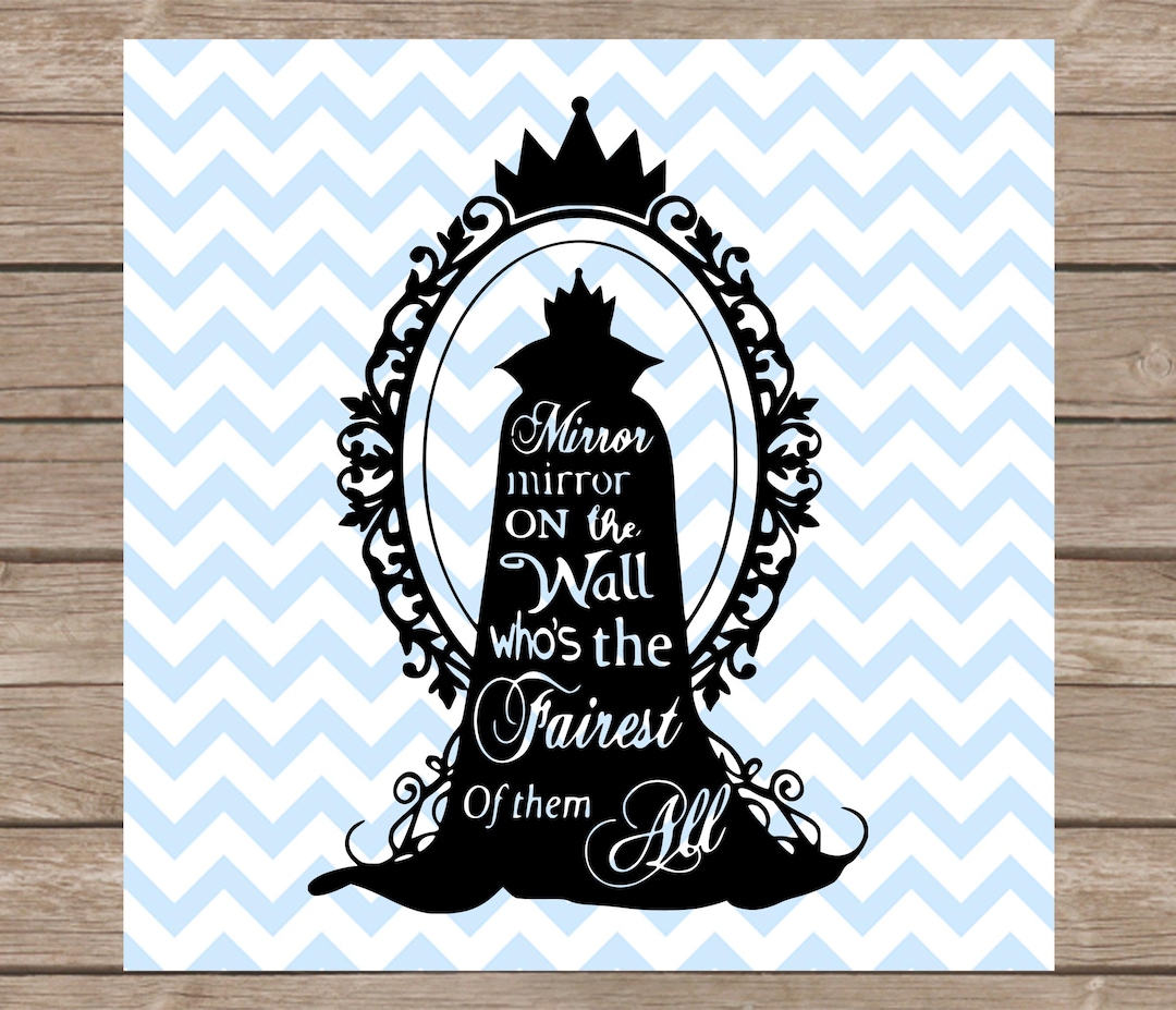 Evil Queen Magic Mirror SVG Snow White Cutting File Cricut Silhouette ...