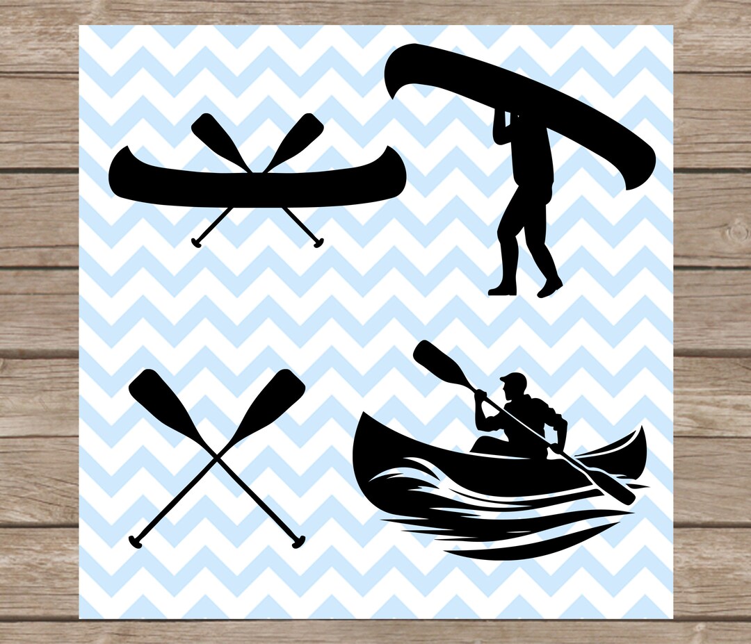 Canoe SVG - Crossed Oars Lake Svg File for Cricut and Silhouette ...