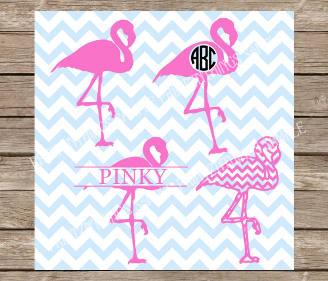 Flamingo Monogram SVG Flamingo Flamingo svg Flamingos svg | Etsy