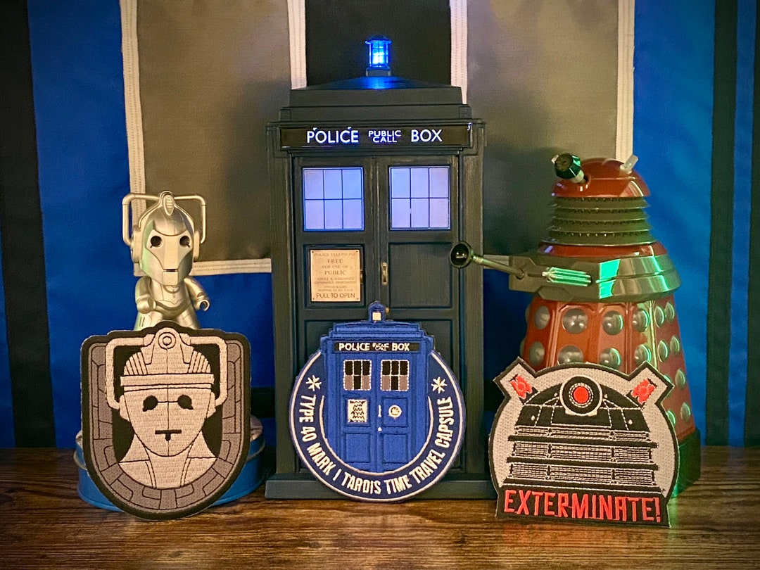 Doctor Who Embroidered Patch Bundle TARDIS Dalek Cyberman - Etsy