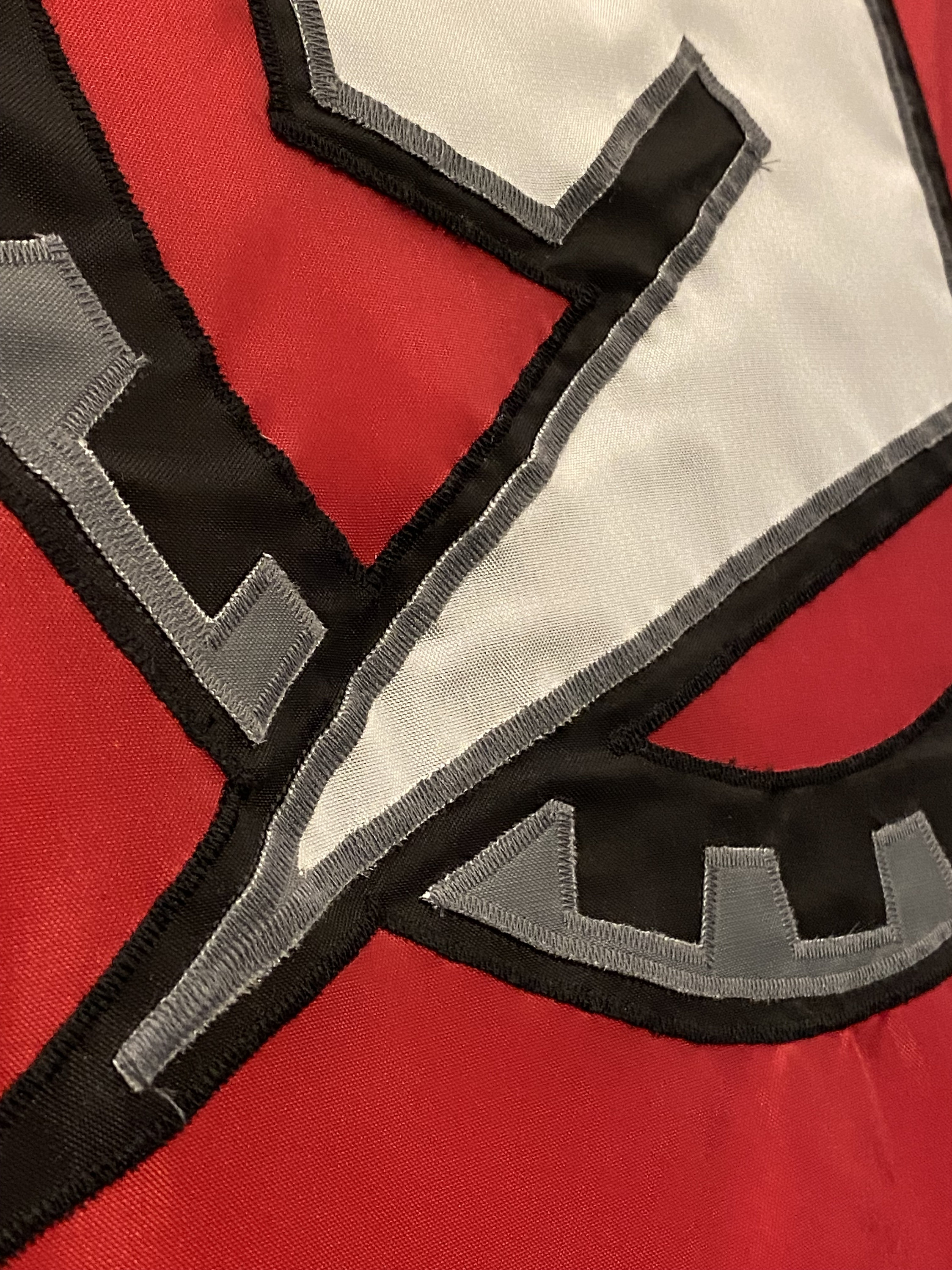 Metroid Screw Attack Logo Sewn Appliqué and Hand-cut Banner for Man ...