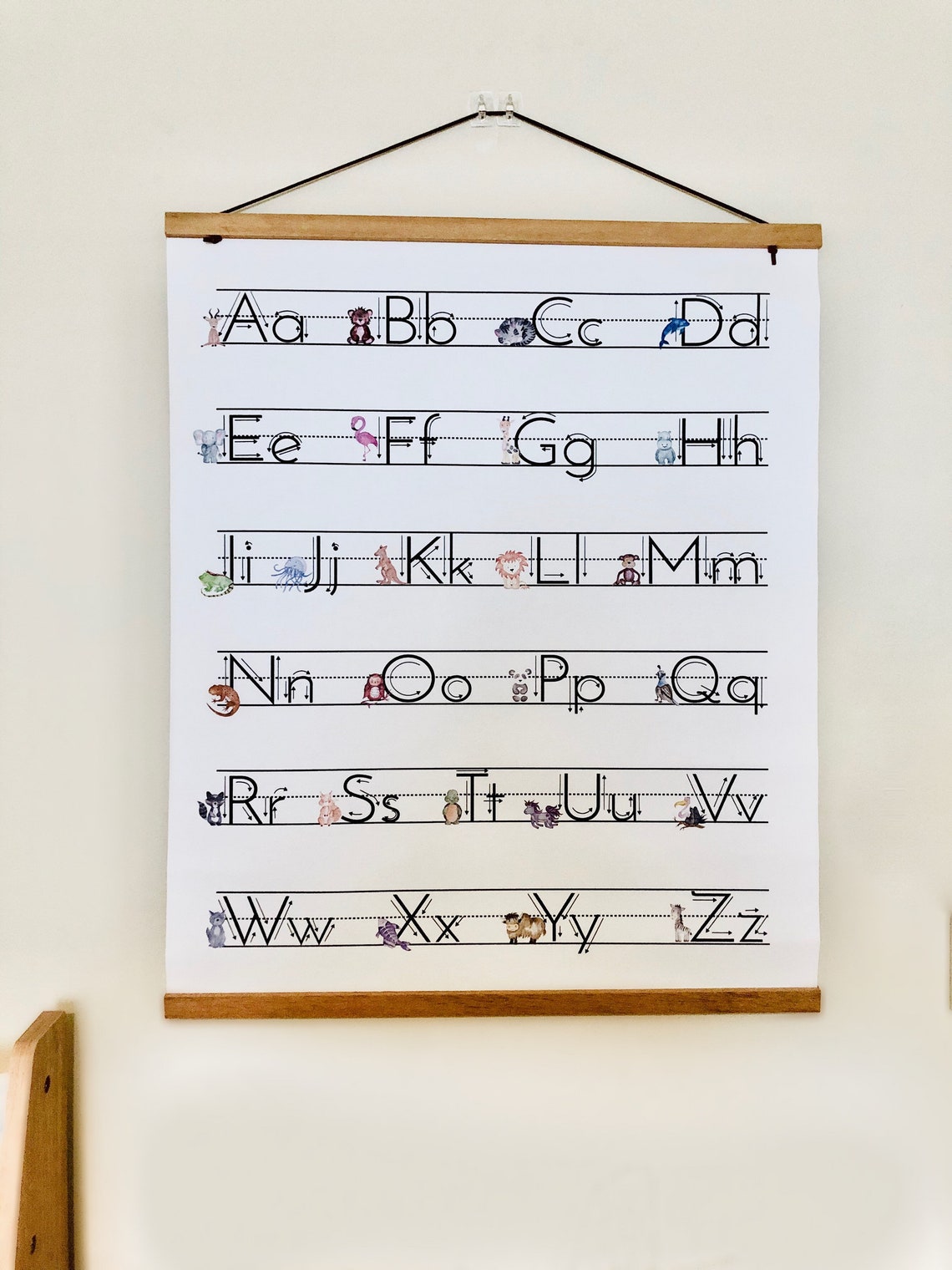 Home School Alphabet Chart Alphabet Learning Poster | Etsy