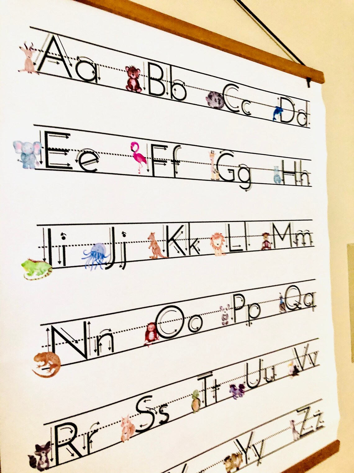 DIGITAL DOWNLOAD Home School Alphabet Chart - Alphabet Learning Poster ...