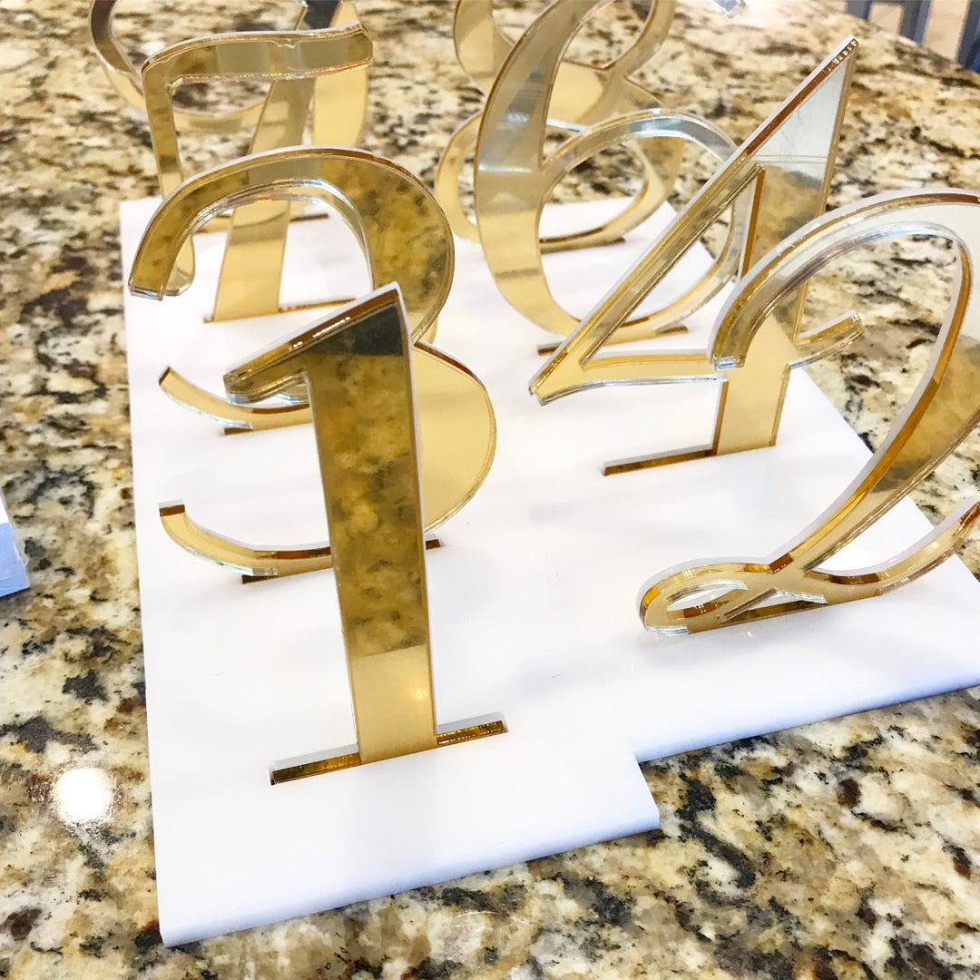 Lasercut Acrylic Table Number - Etsy