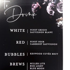 In Memory - Signature Cocktail Menu - Etsy