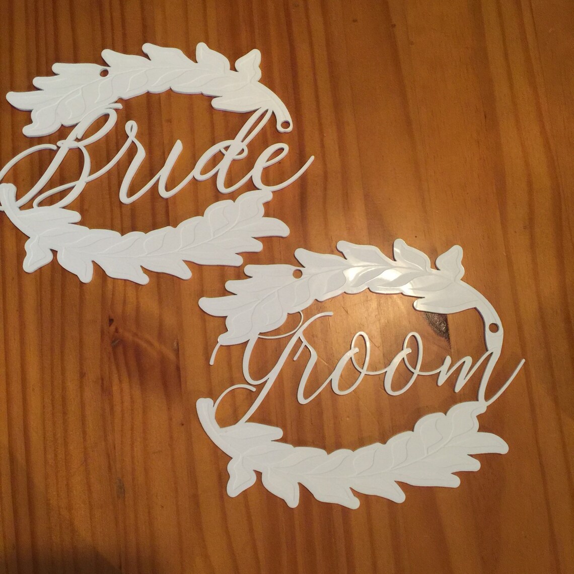 Bride and Groom Chair Sign Set - Etsy