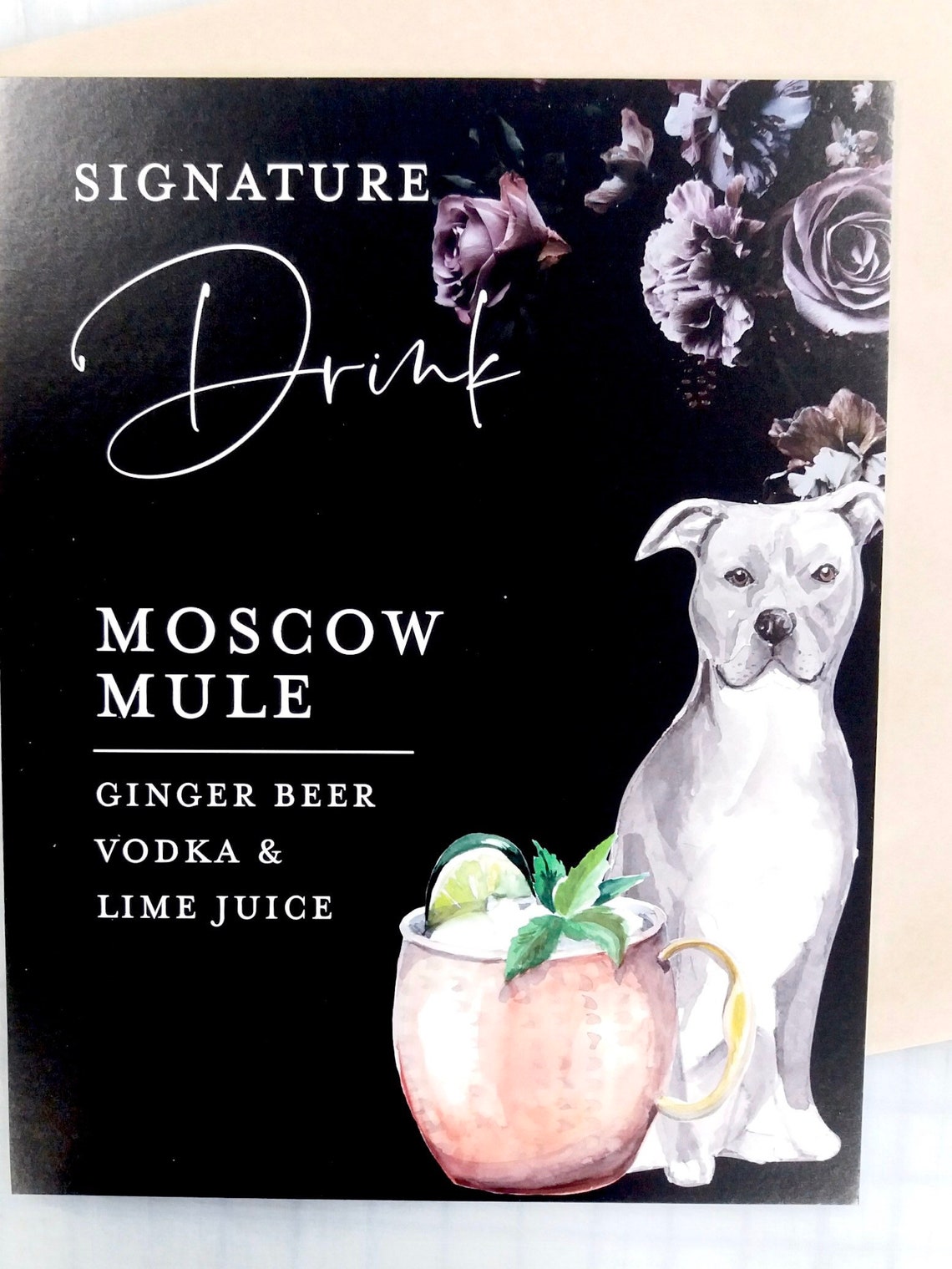 In Memory - Signature Cocktail Menu - Etsy