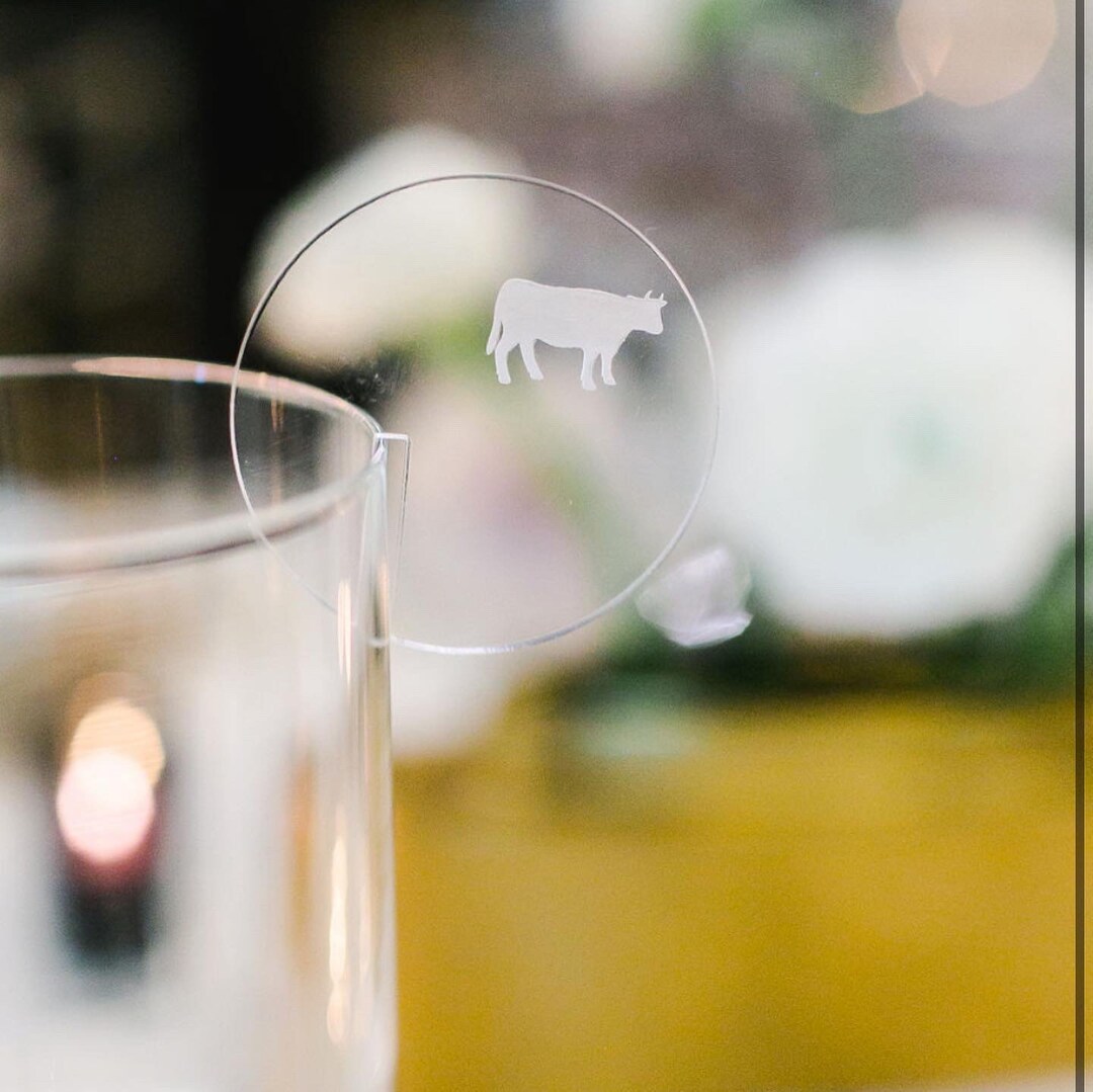 10 Meal Indicator Tags -stemless Cocktail Mixer Tags - Acrylic Wedding ...