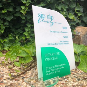 Custom Bar Menu - Personalized Bar Sign With Laser Cut Details ...