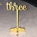 Gold Elegant Wedding Cursive Table Number - Custom Laser Cut Birch Wood ...