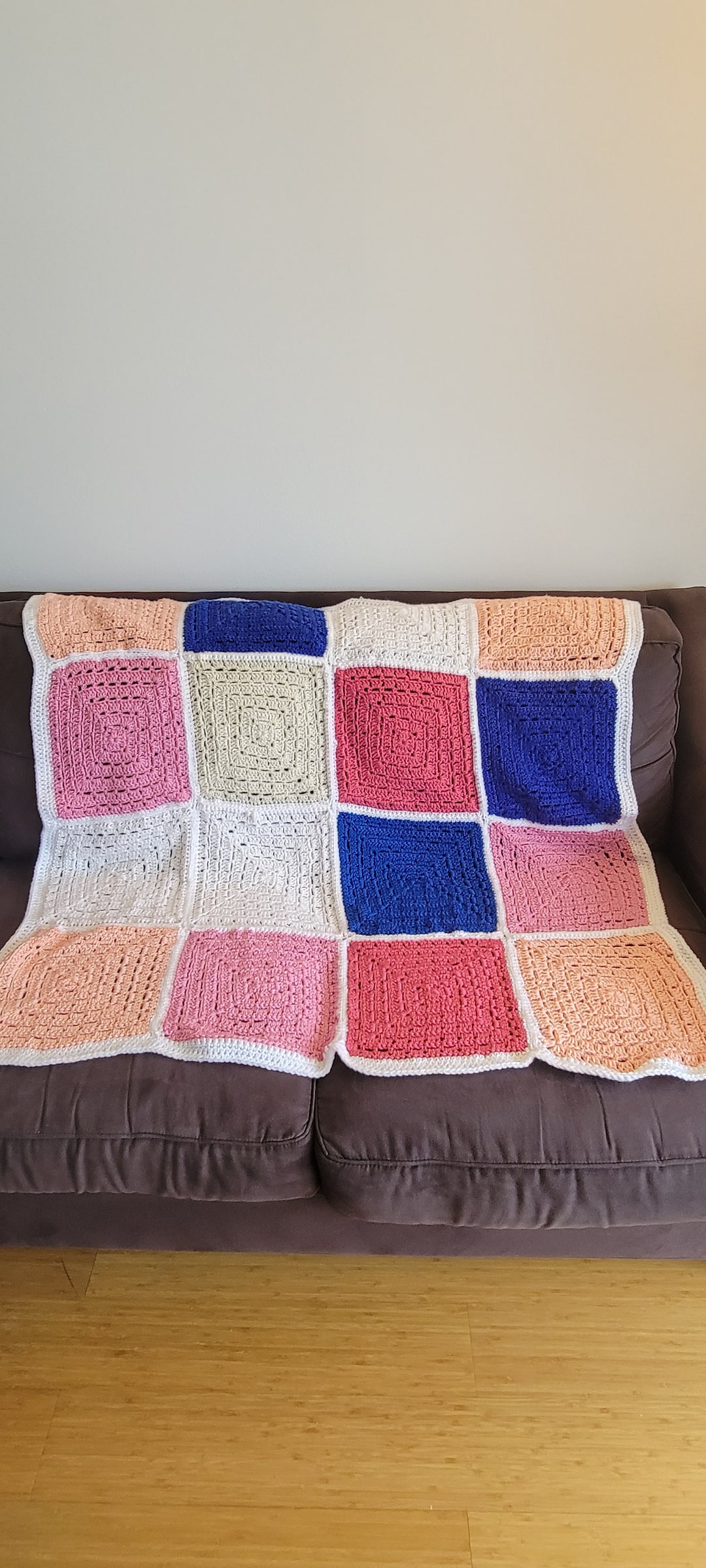 Multi-color Crochet Blanket - Etsy