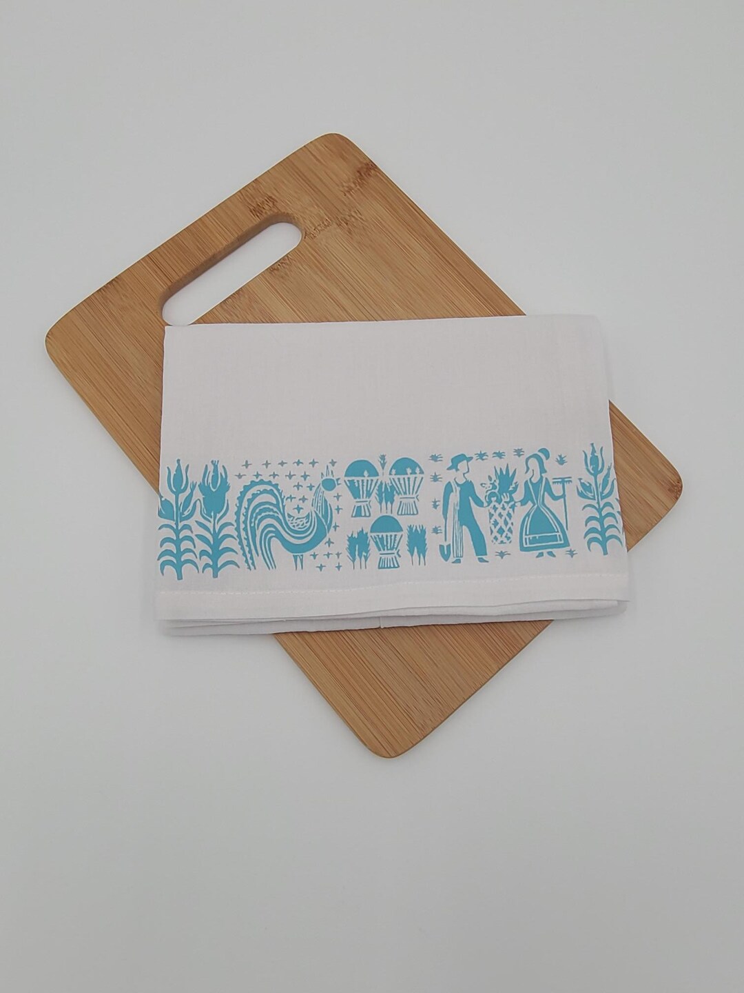 Vintage Pyrex Blue Butterprint Inspired Tea Towel - Etsy